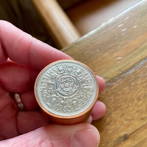 Handmade Coin Pill Box. A Small Box Made From Two Vintage British Coins ...