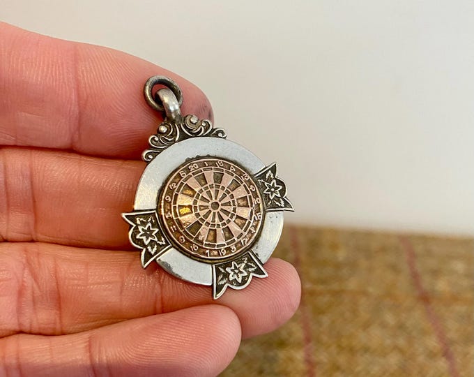 Vintage Solid Silver Pocket Watch Chain Fob. Antique Silver Medal ...