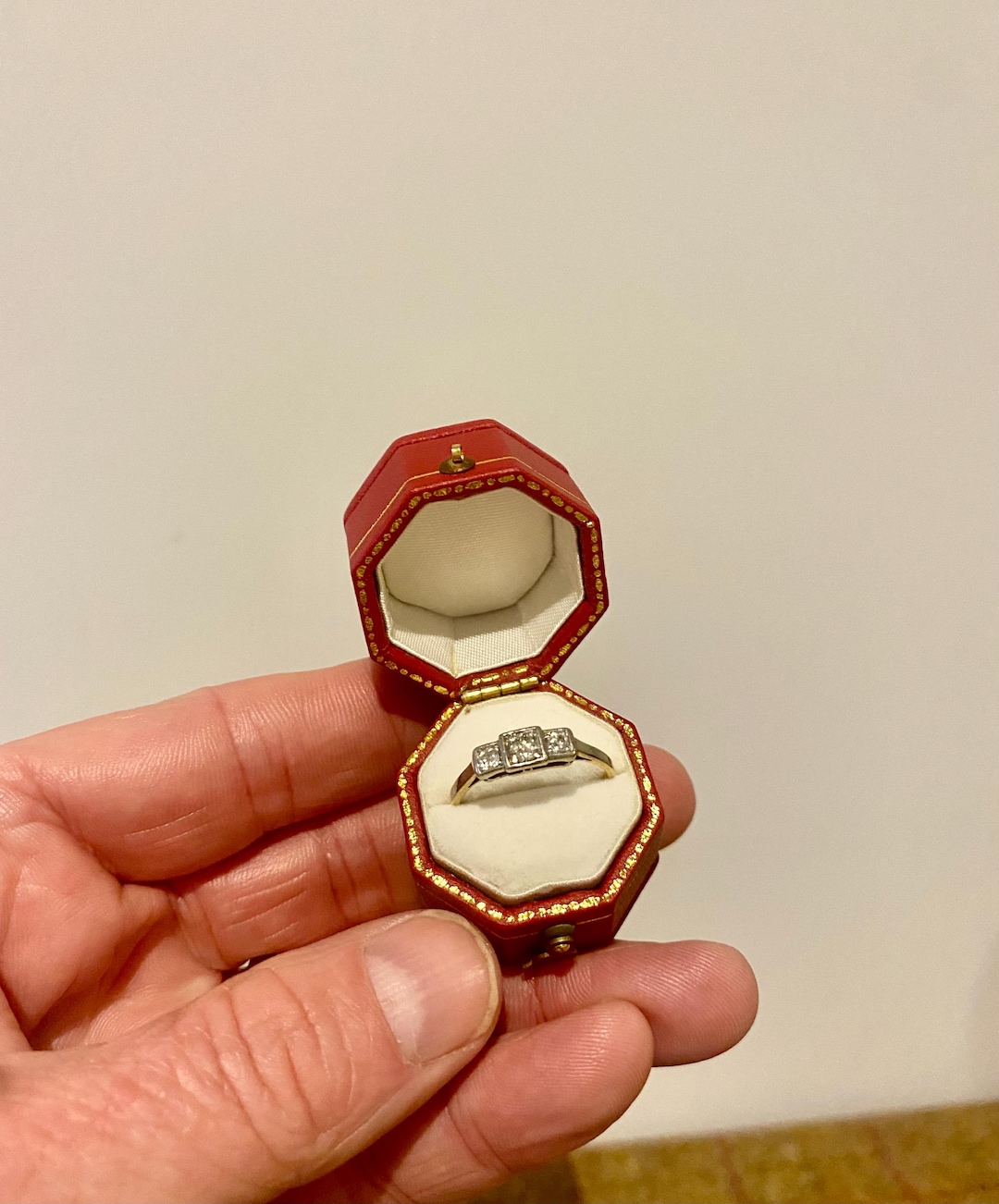 Unusual Vintage Style Ring Box. Antique Style Jewellery Box for a ...