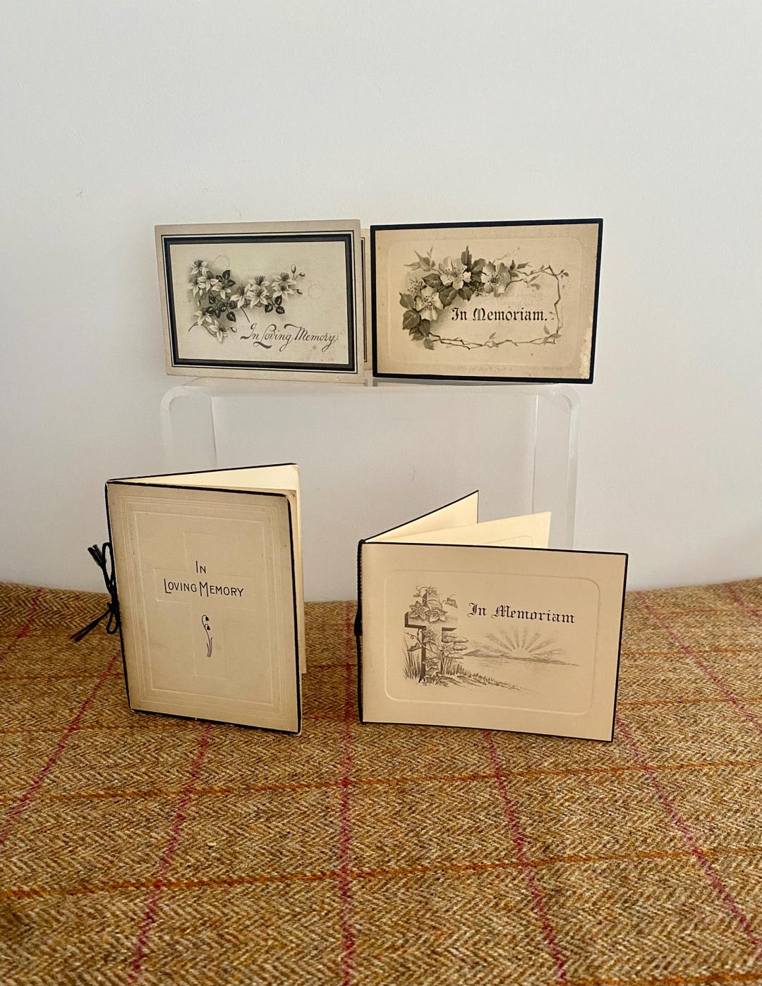 Four Antique in Memoriam Funeral Cards. Remembrance Cards to Announce ...