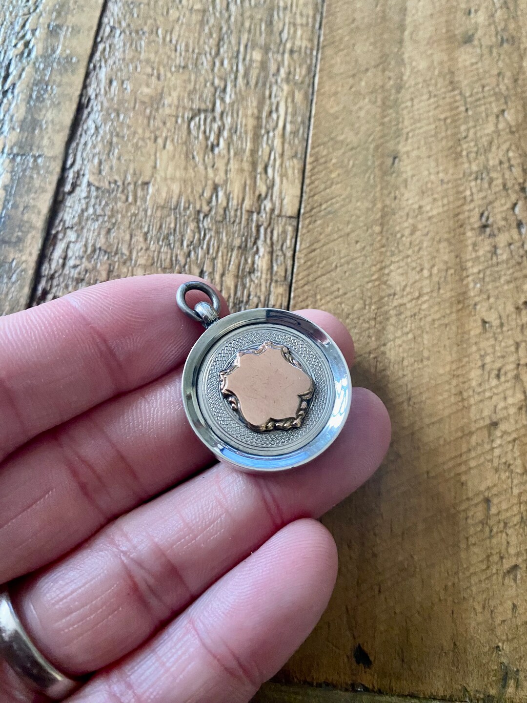 Vintage Solid Silver Pocket Watch Chain Fob. Antique Silver & Gold ...