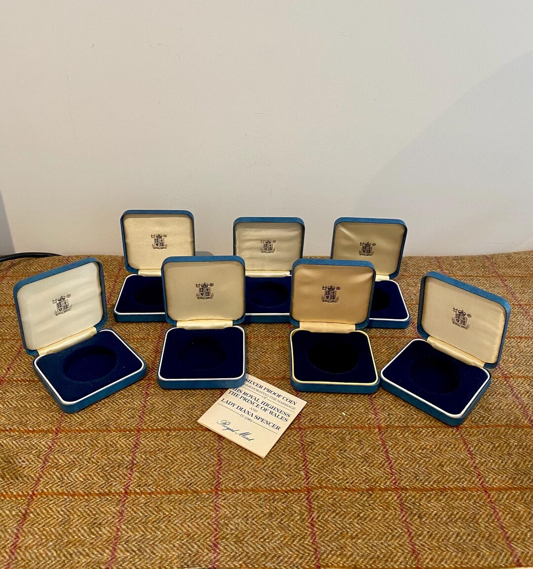 Seven Coin Presentation Boxes. British Royal Mint Coin Cases. - Etsy