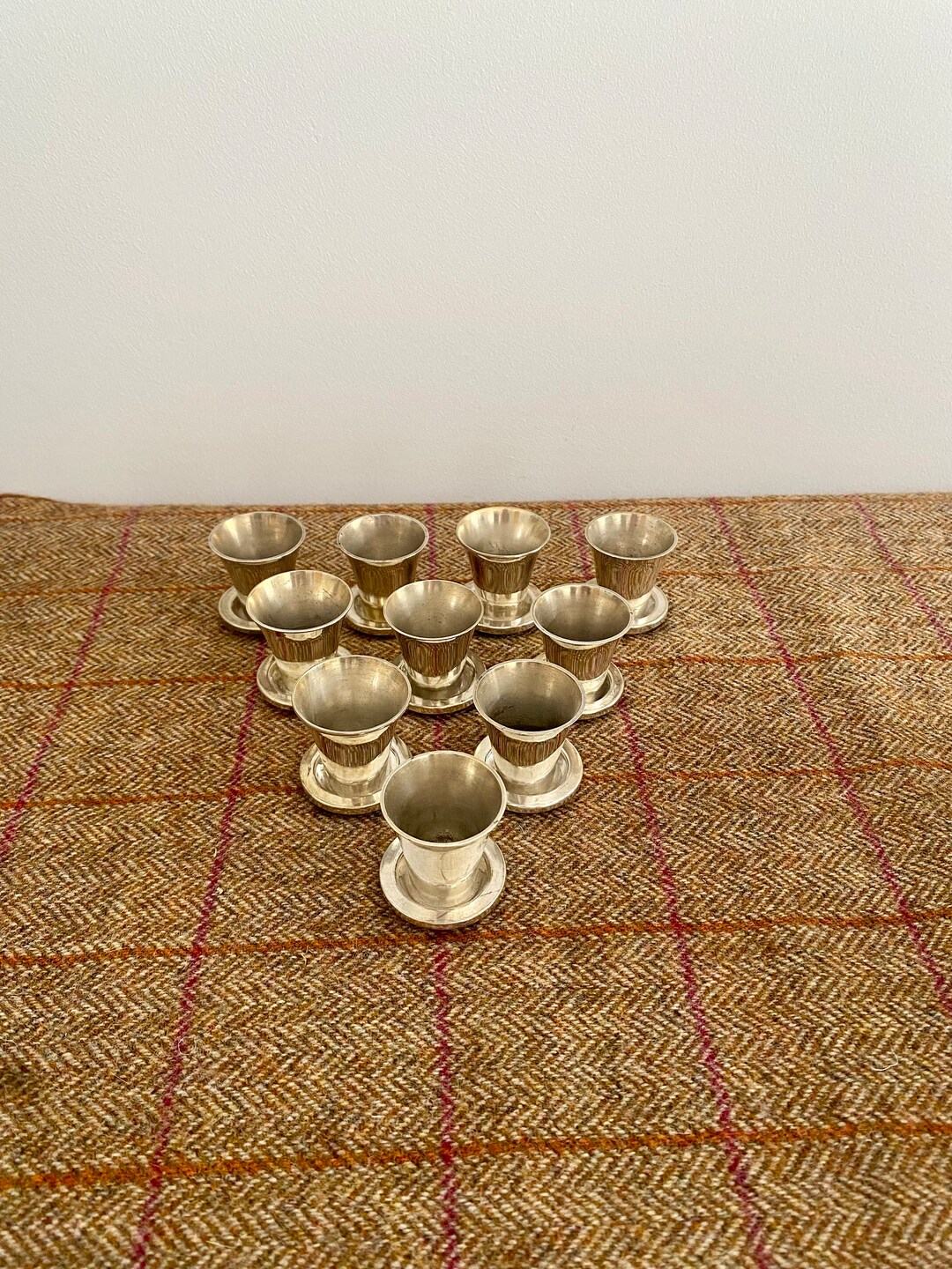Vintage Holy Communion Cups & Saucers. 1930s Silver Plated Church Wine ...