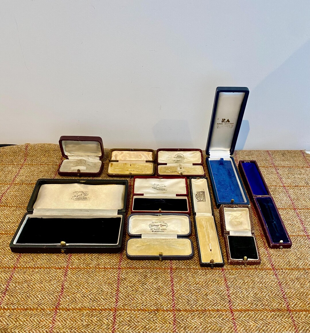 Collection of Antique Jewelry Boxes. Vintage Jewellery Boxes & Vintage ...