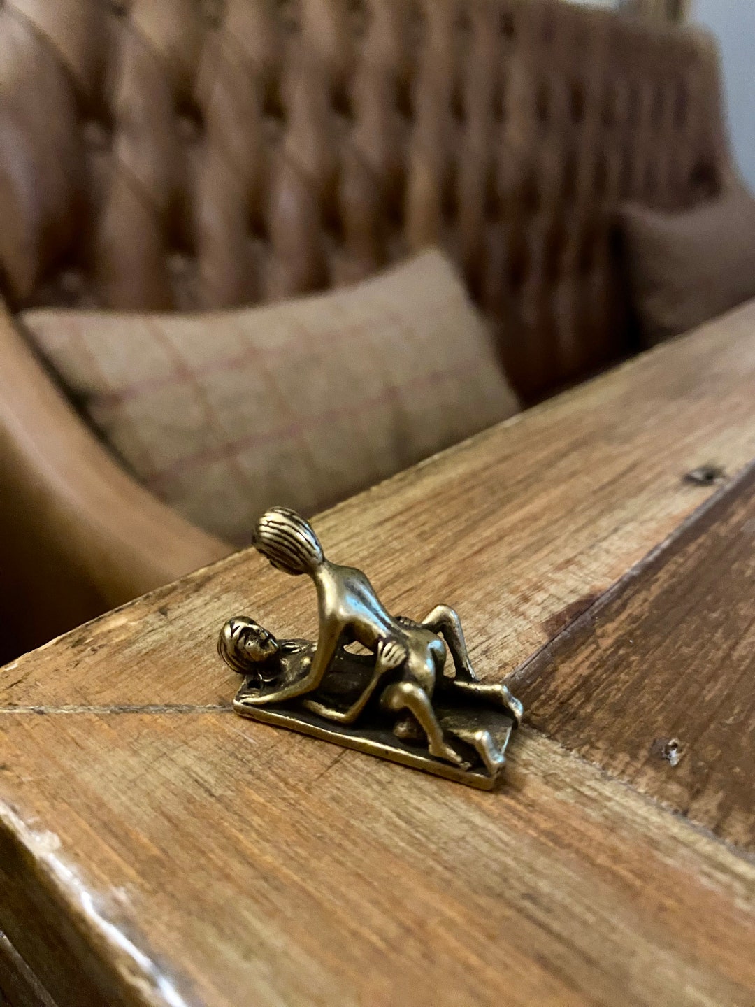 Brass Erotic Statue. Unusual Small Erotic Figurine. Couple Making Love ...