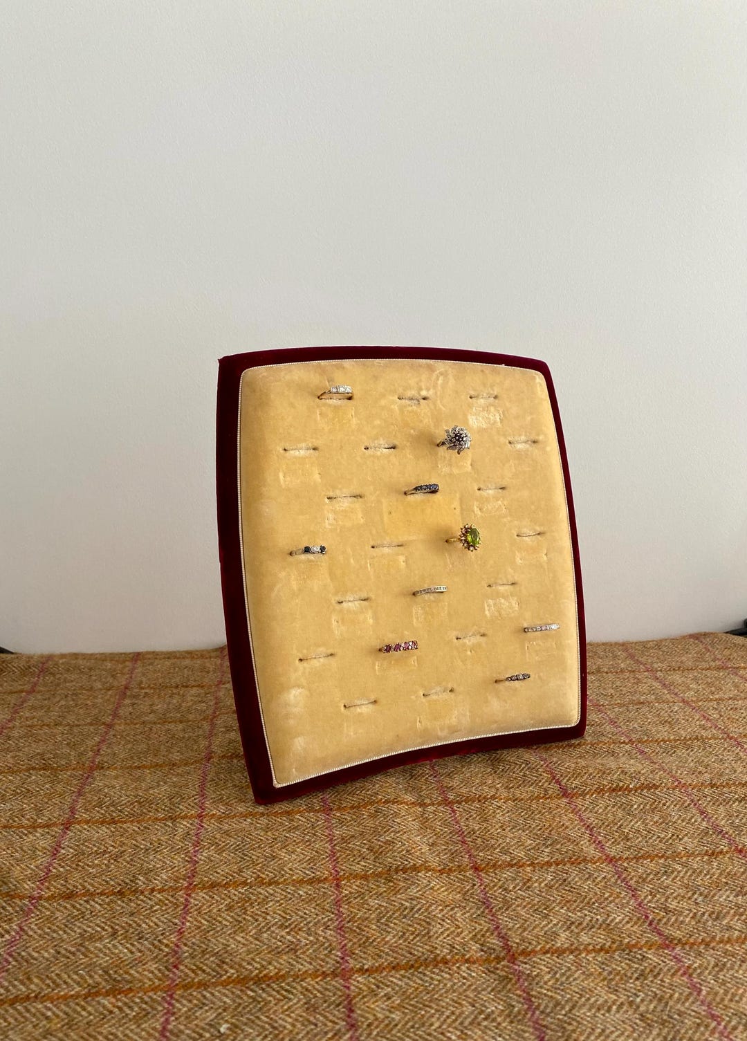 Antique Multi Ring Display Pad With Stand. Art Deco Jewellery Shop ...