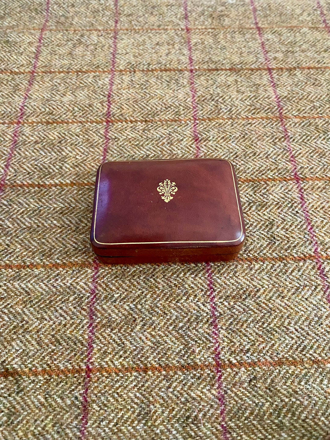 Wonderful Vintage Leather Trinket Box. Vintage Jewellery Box. Vintage ...