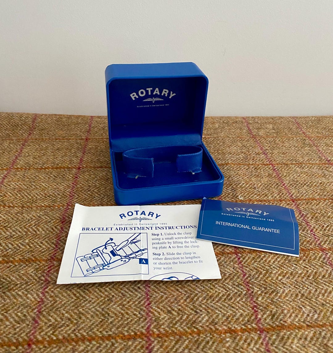 Vintage Rotary Wristwatch Box. Vintage Jewellery Box. Retro Jewellers ...