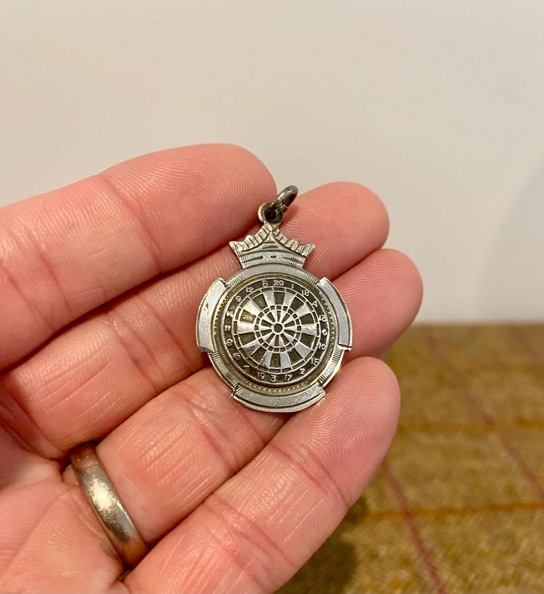 Vintage Solid Silver Pocket Watch Chain Fob. Antique Silver Medal ...