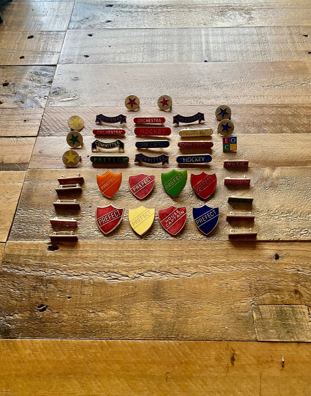 A Large Collection of School Enamel Badges. Some Vintage. Prefect ...