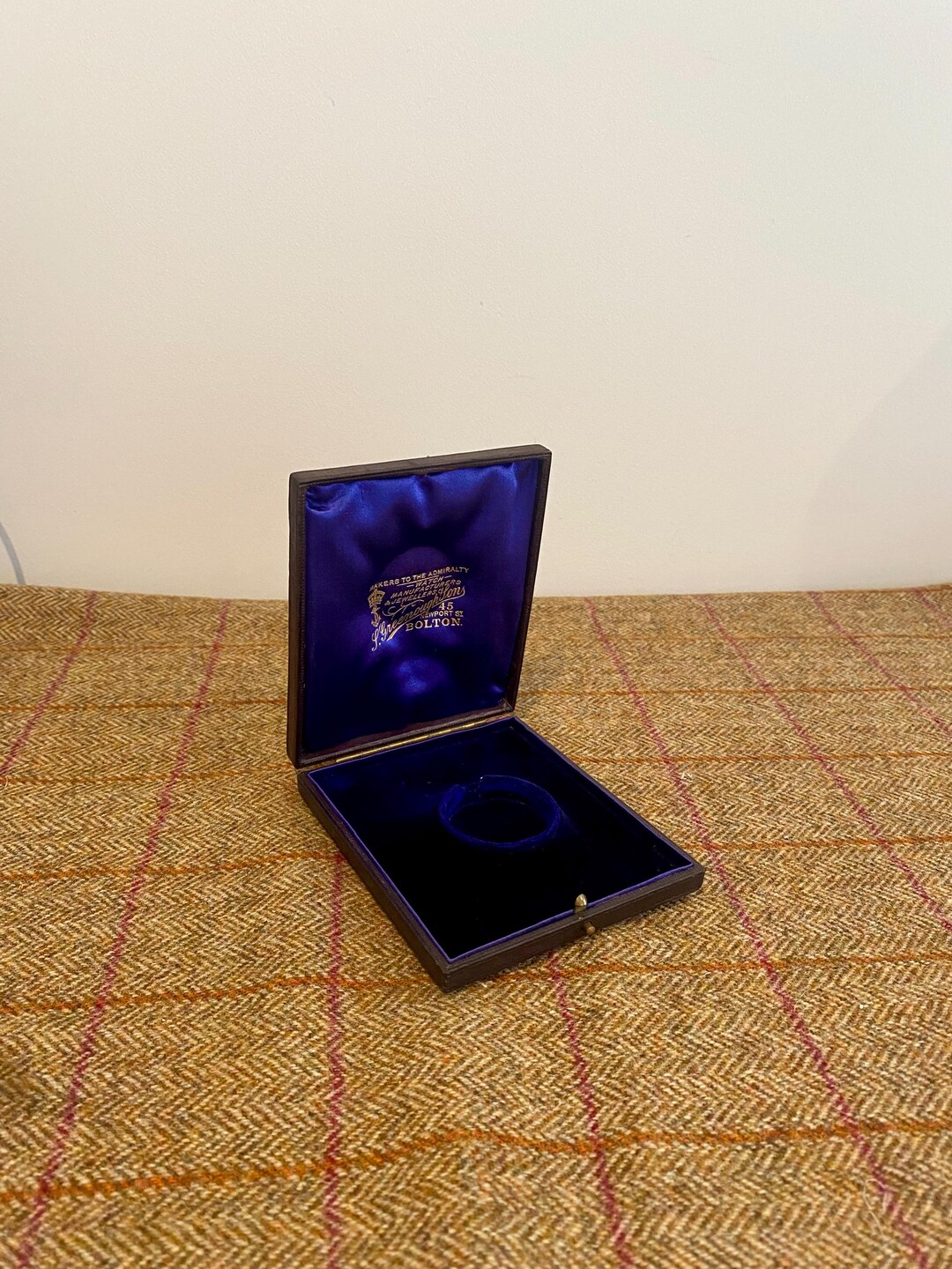 Leather Vintage Pocket Watch Box. Antique Jewelry Box. Vintage ...