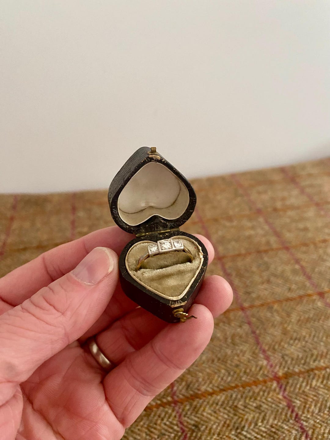 Victorian Antique Ring Box. Vintage Heart Shaped Ring Box. Small ...