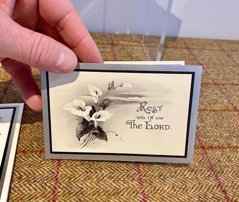 Four Antique in Memoriam Funeral Cards. Edwardian Remembrance Cards to ...