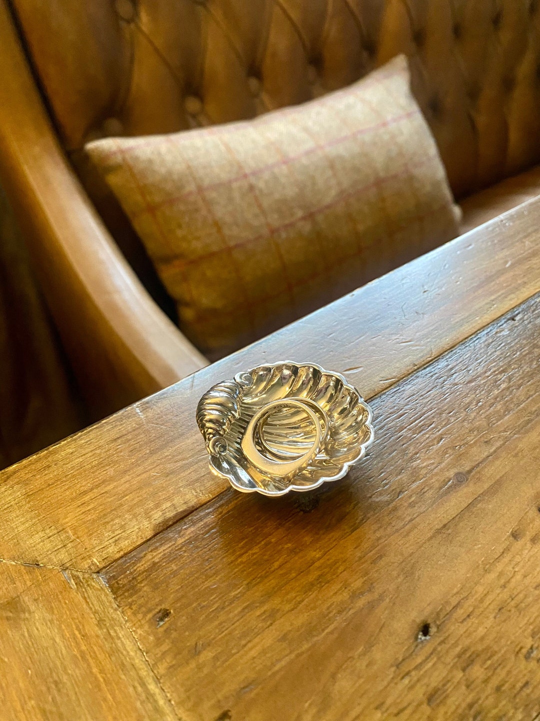A Beautiful Antique Solid Silver Clam Shaped Dish. Antique Shell Shaped ...
