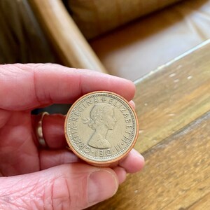 Handmade Coin Pill Box. A Small Box Made From Two Vintage British Coins ...