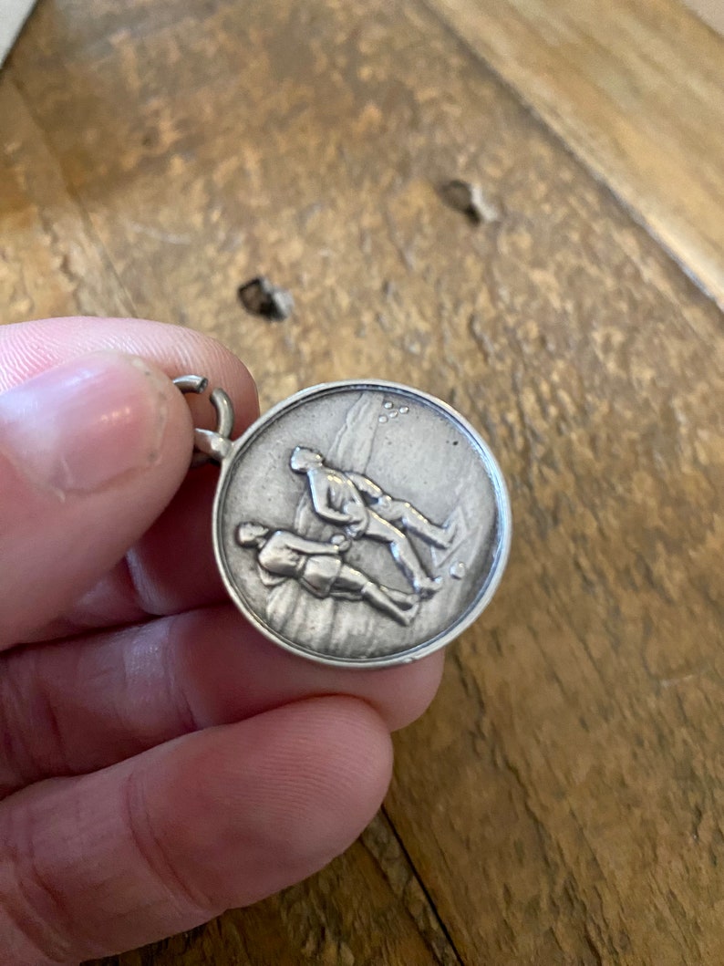 Vintage Solid Silver Pocket Watch Chain Fob. Antique Hallmarked Silver ...