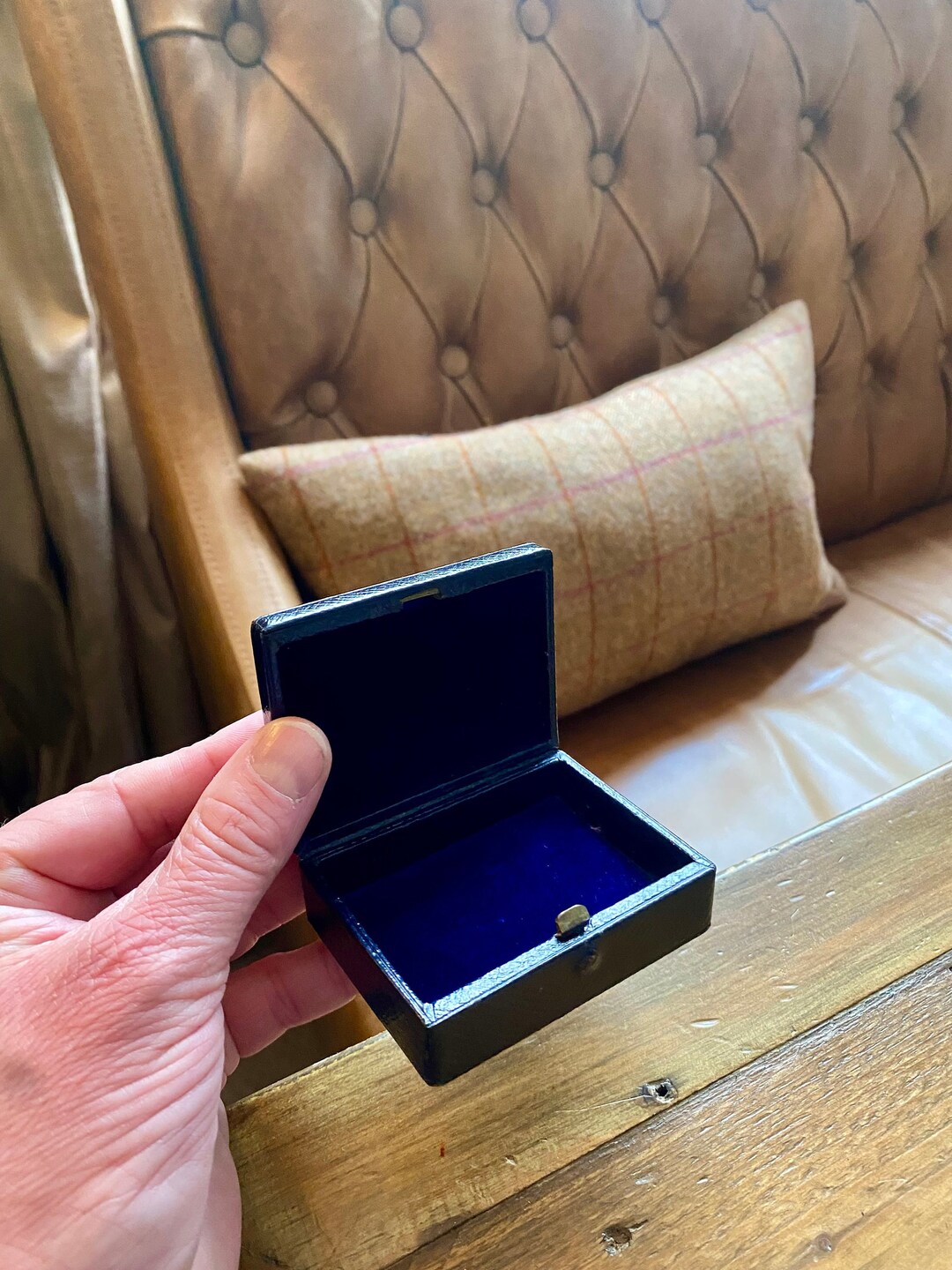 Leather Vintage Jewellery Box. Antique Jewelry Box. Victorian Jewelry ...