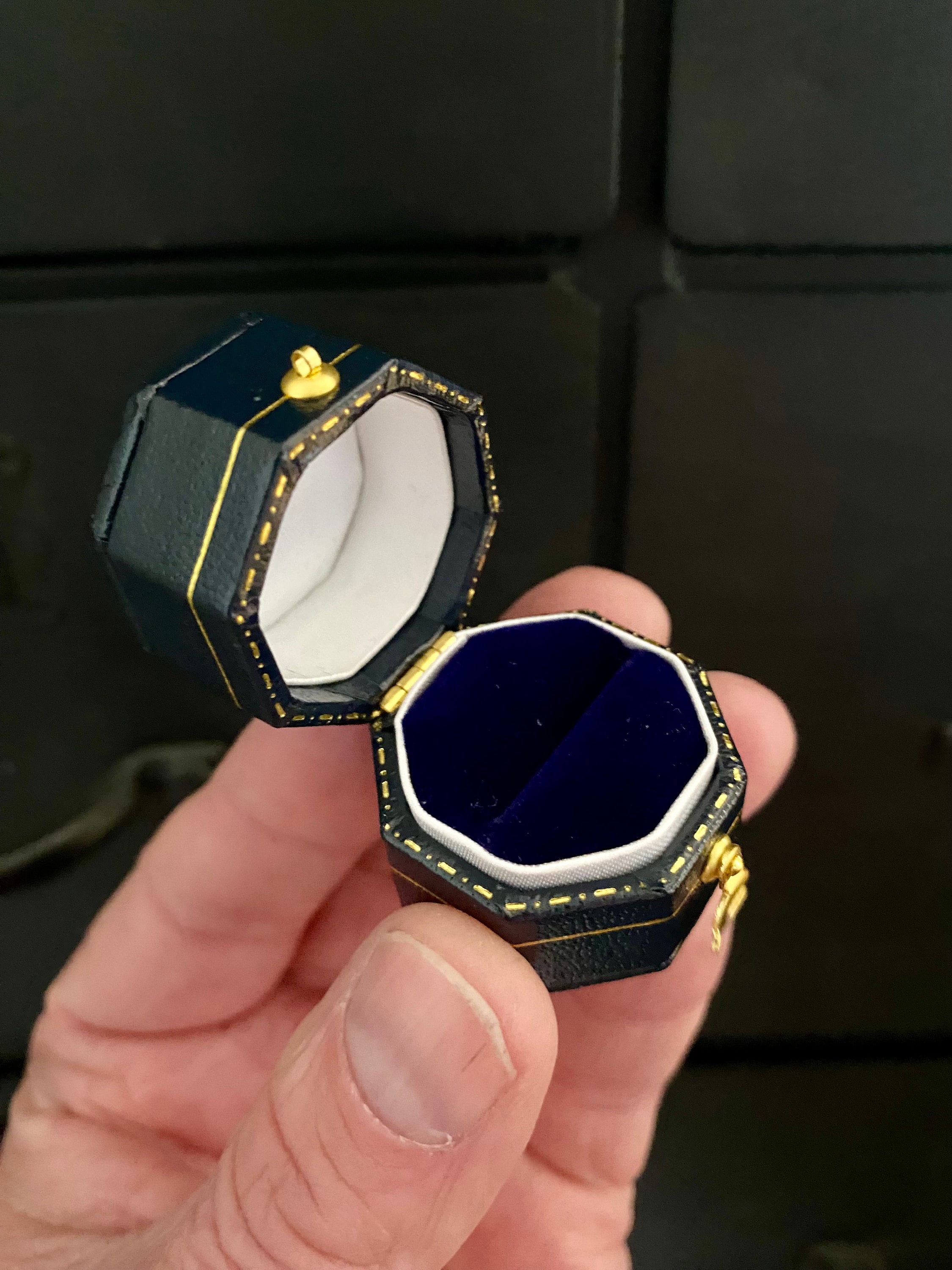 Unusual Vintage Style Ring Box. Wedding Ring Box. Antique Style Jewelry ...
