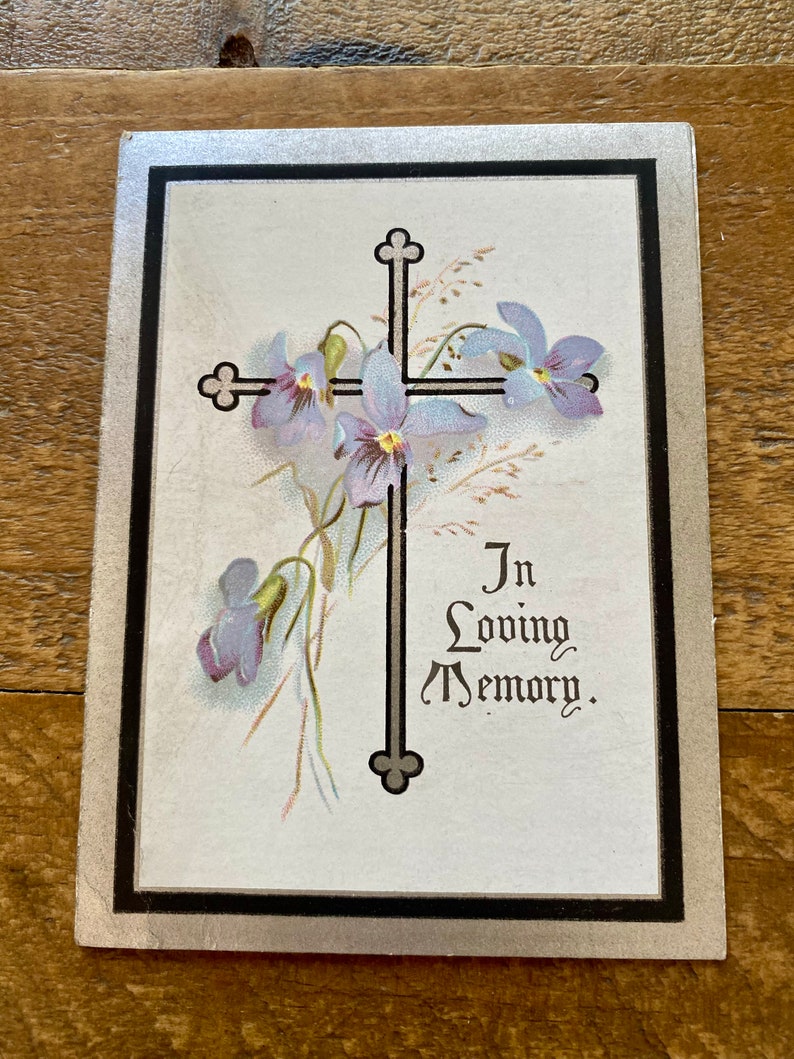 Antique in Memoriam Funeral Cards. Remembrance Cards to Announce the ...
