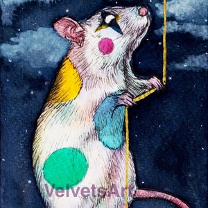 Sparkly Clown Rat Sticker - Etsy
