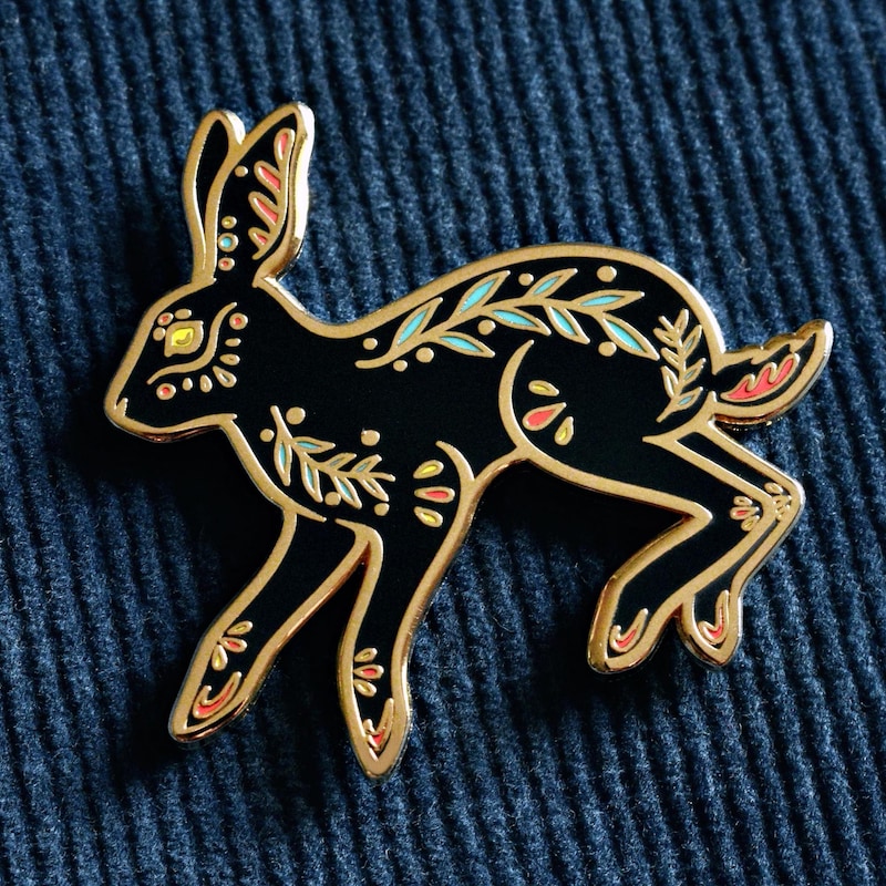 Rabbit Pin - Etsy