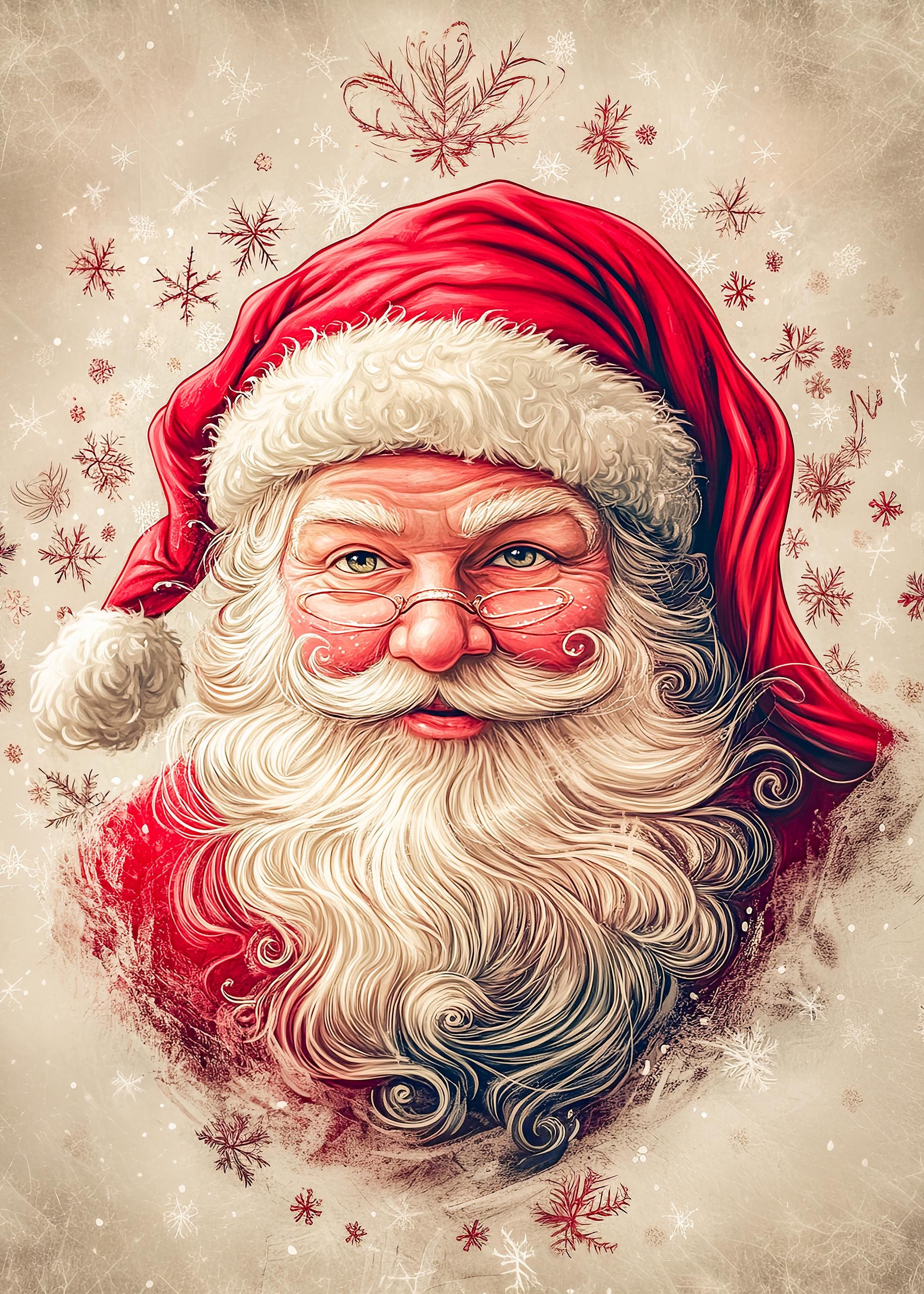 Vintage Santa Claus Digital Download Bundle 4 Christmas Vintage Style ...