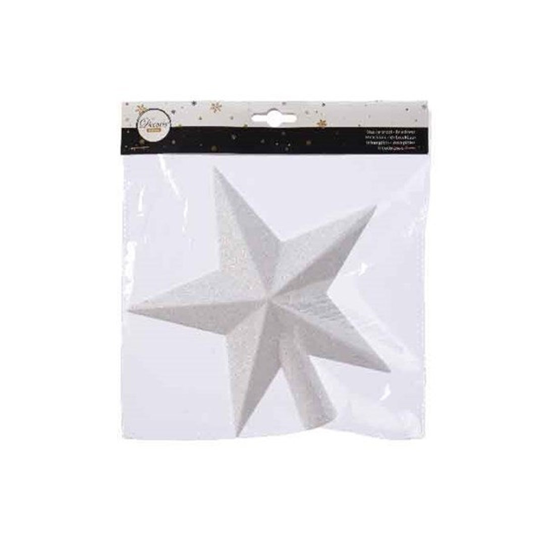 Christmas Tree Topper Star With Glitter 19 Cm Plastic Winter - Etsy