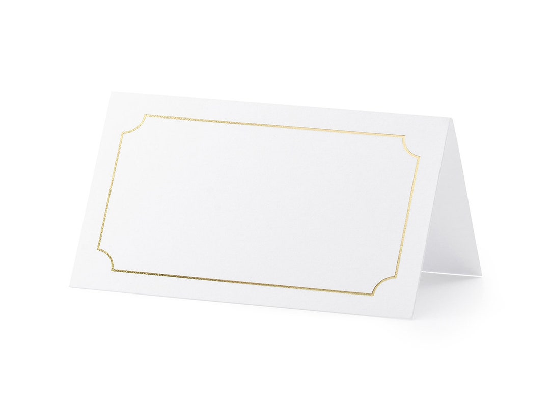 Place Card Frames 9.5 X 5.5 Cm Blank 10 Pieces White Gold - Etsy