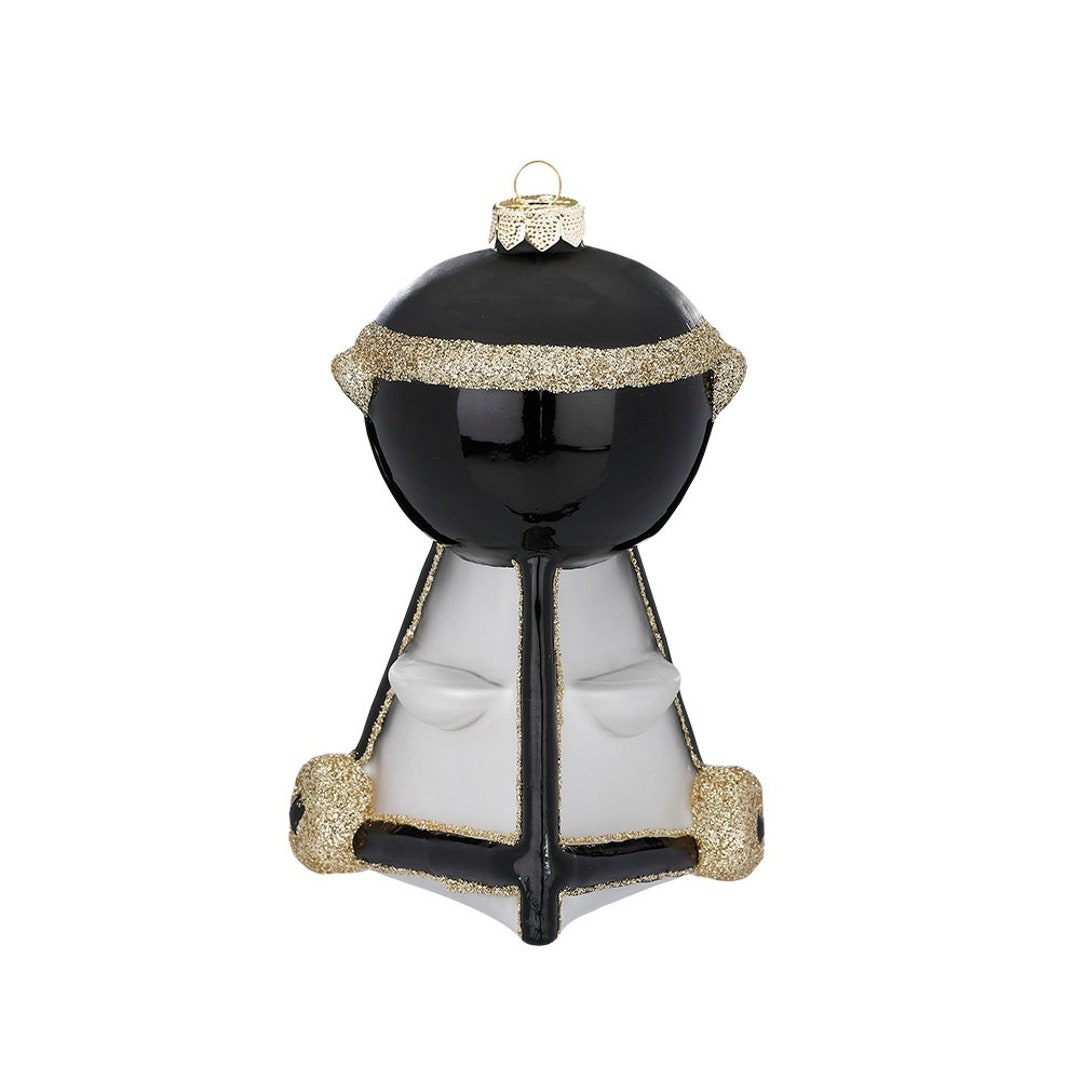 Christmas Tree Decoration Glass Kettle Grill 11 Cm Black - Etsy