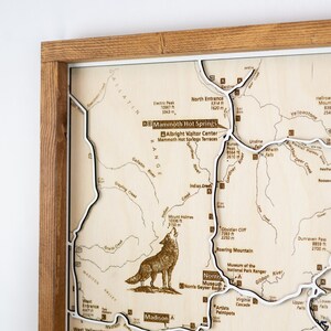 Yellowstone Laser Engraved Topo Map - Etsy