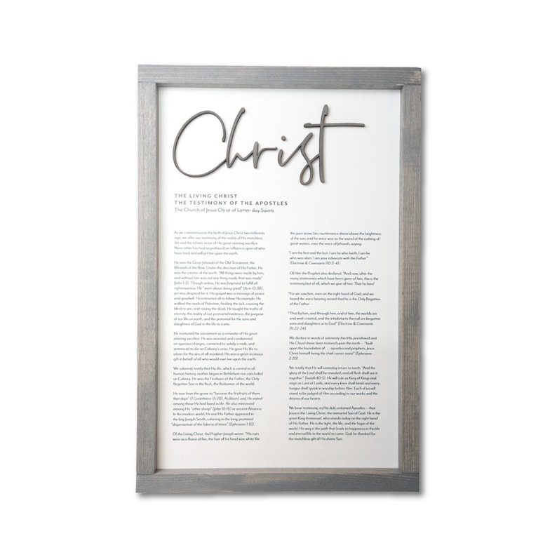 4-set Modern LDS Proclamations Wall Decor Signs | the Living Christ ...