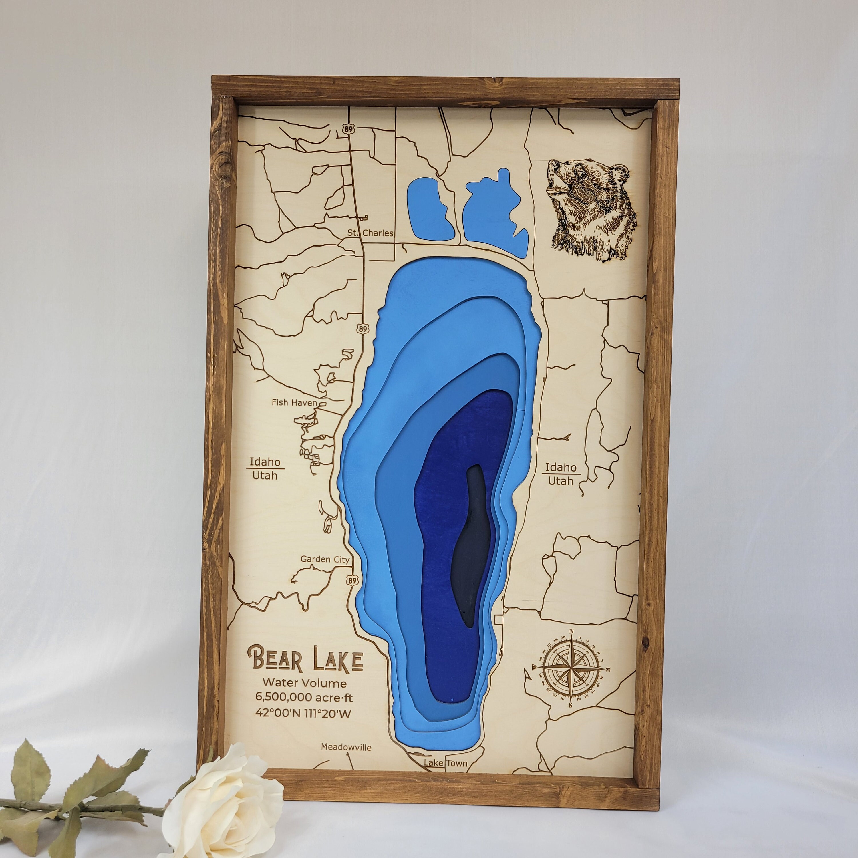 Bear Lake Topographic Map SVG File for Personal Use Only - Etsy