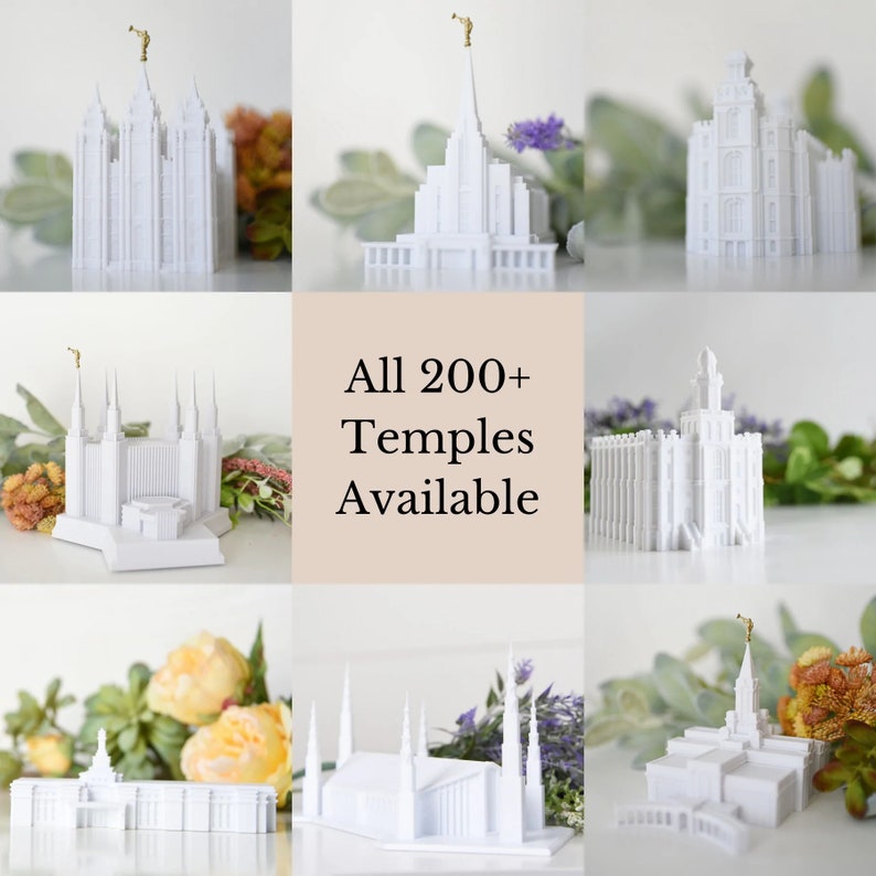 LDS Temple Replica Statue (choose Your Temple) - Etsy