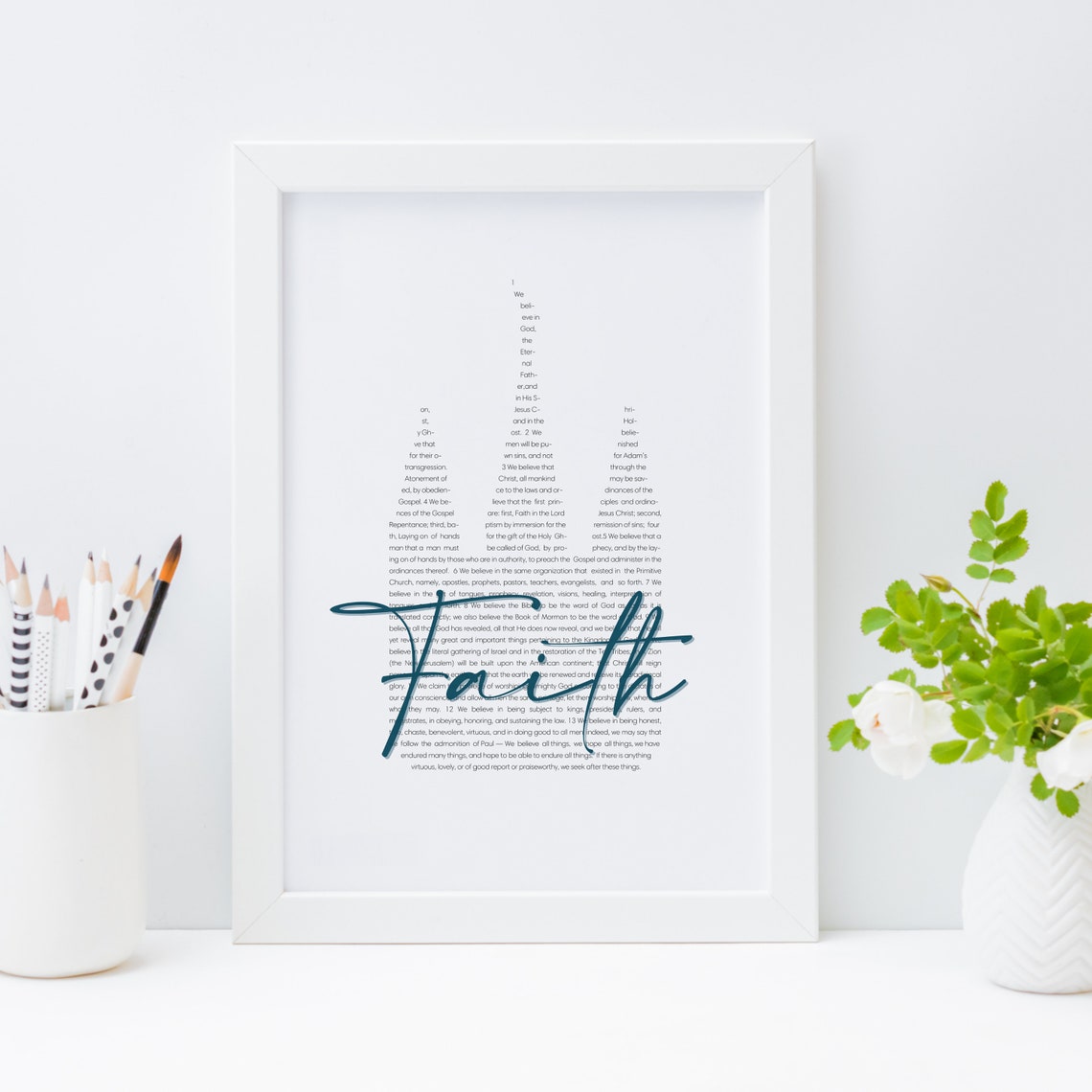 LDS Proclamation Signs Text Silhouette Blue Title Digital - Etsy