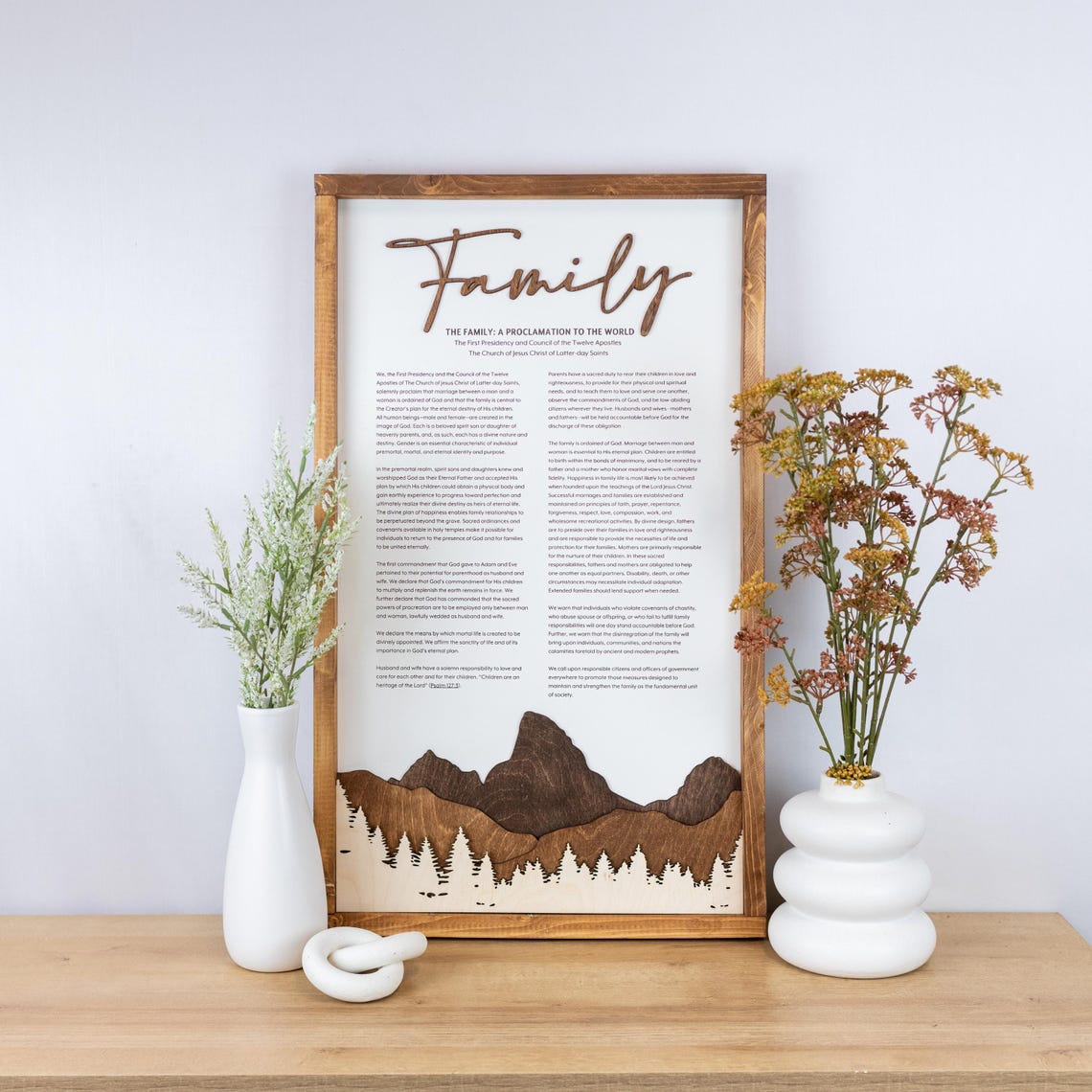 The Family: A Proclamation to the World | Framed Proclamation Sign With ...