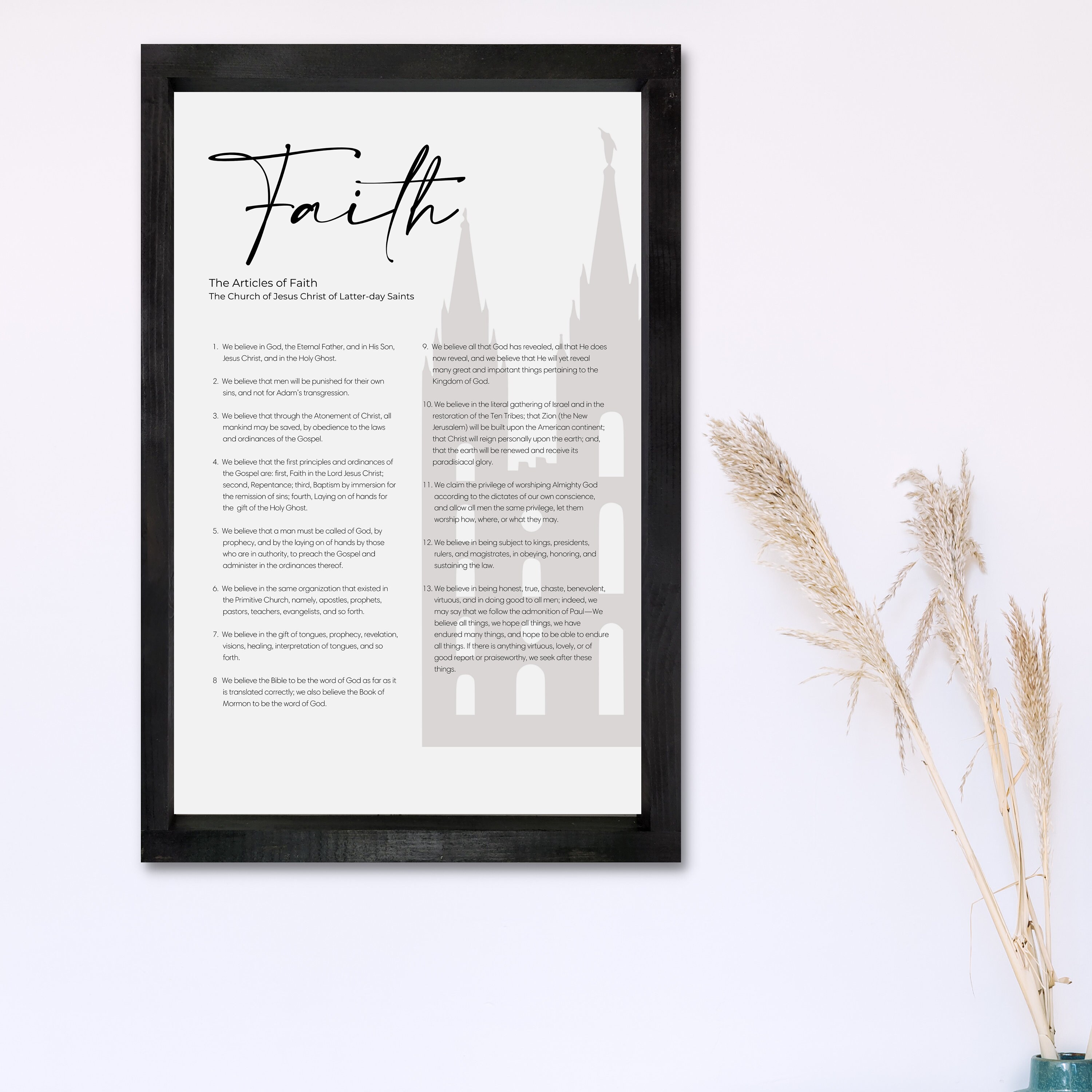 LDS Proclamation Signs Watermark Silhouette Digital - Etsy