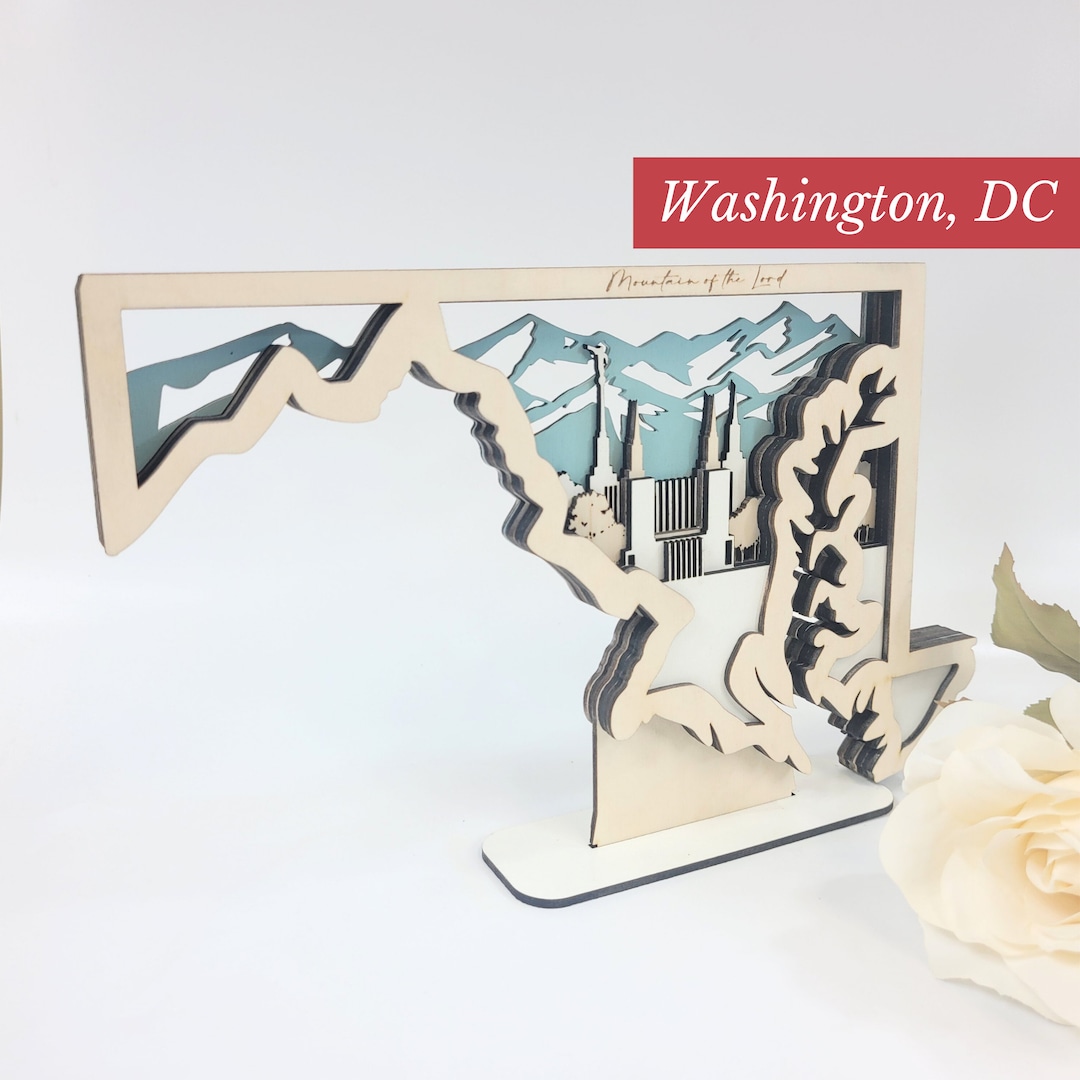 Washington D.C. Maryland/ Virginia Temple, LDS Customized Temple State ...