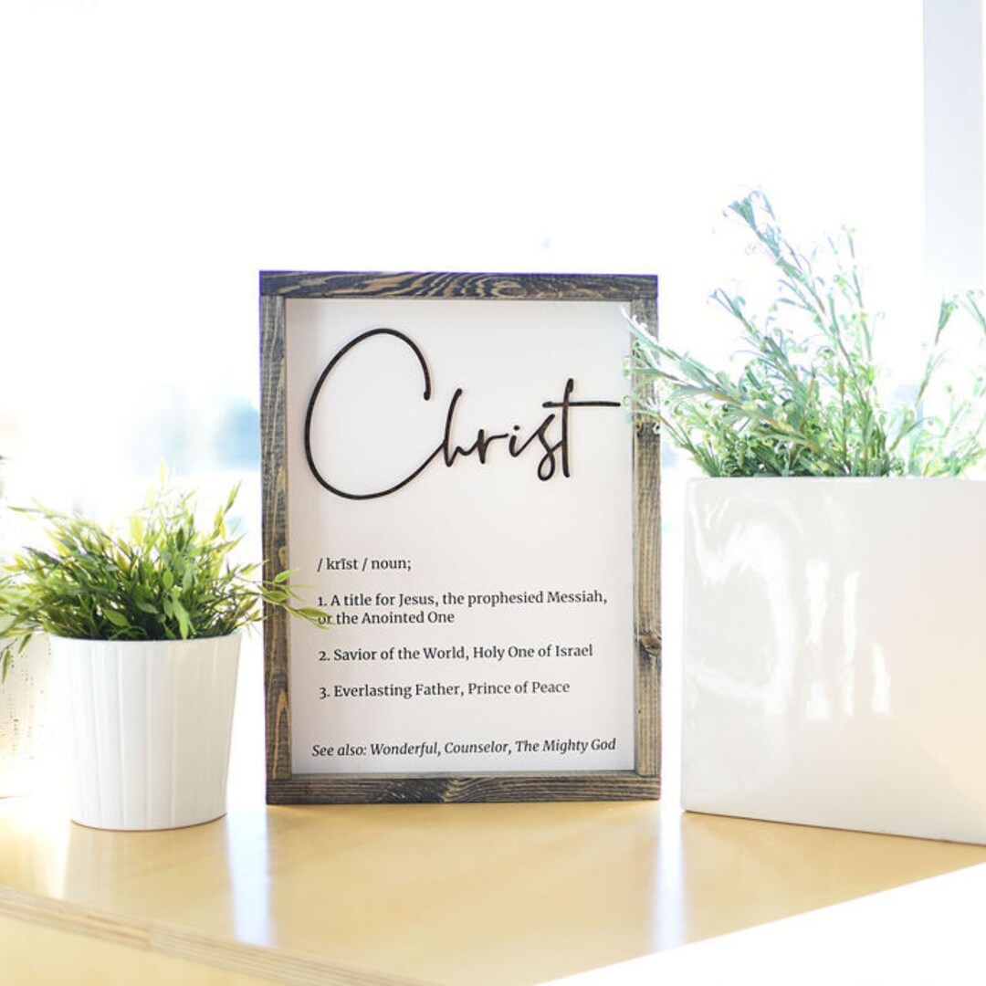 Christ Definition Sign | Laser Cut Baltic Birch Wood Sign - Etsy