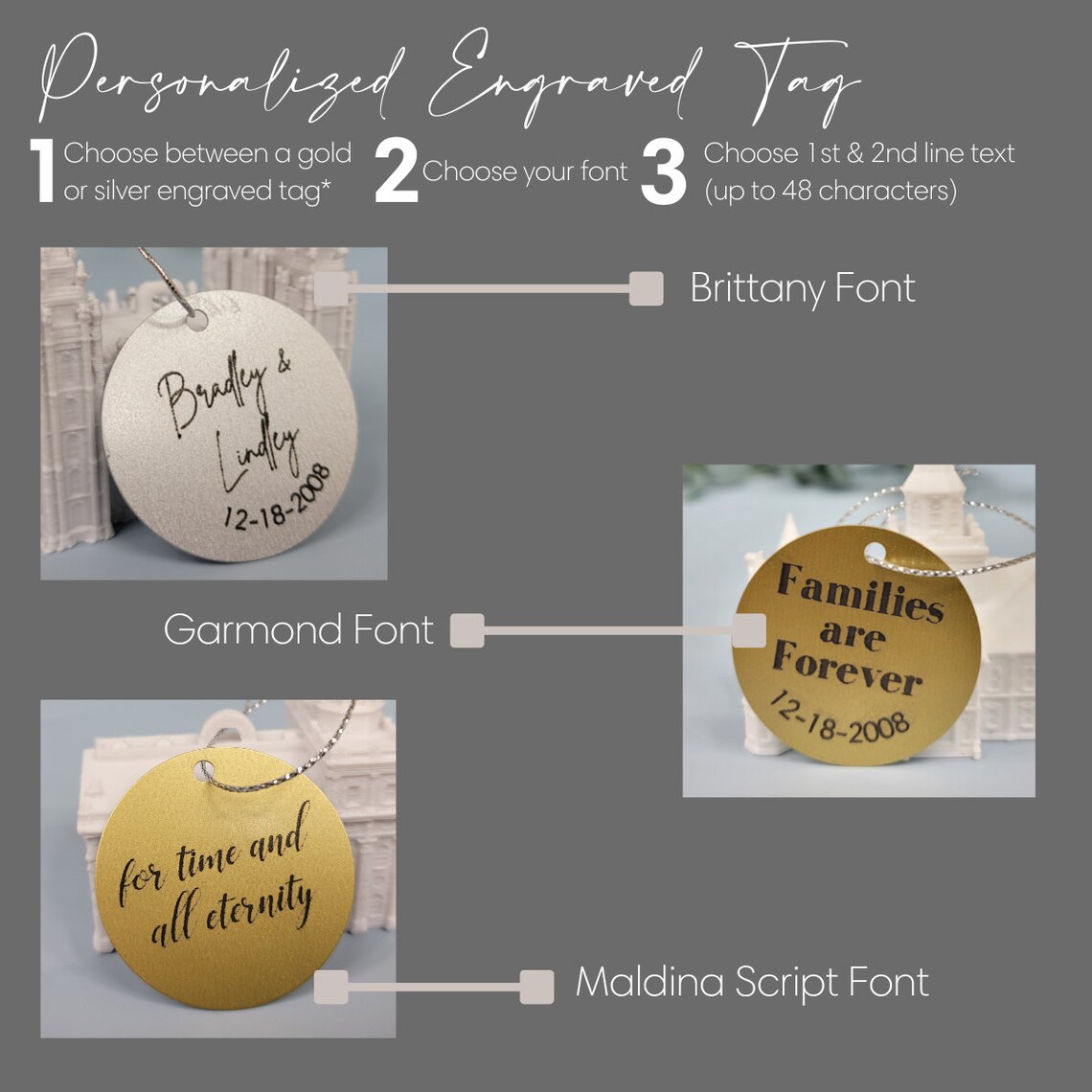 Personalized Tag Inscription for Temple Ornament - Etsy