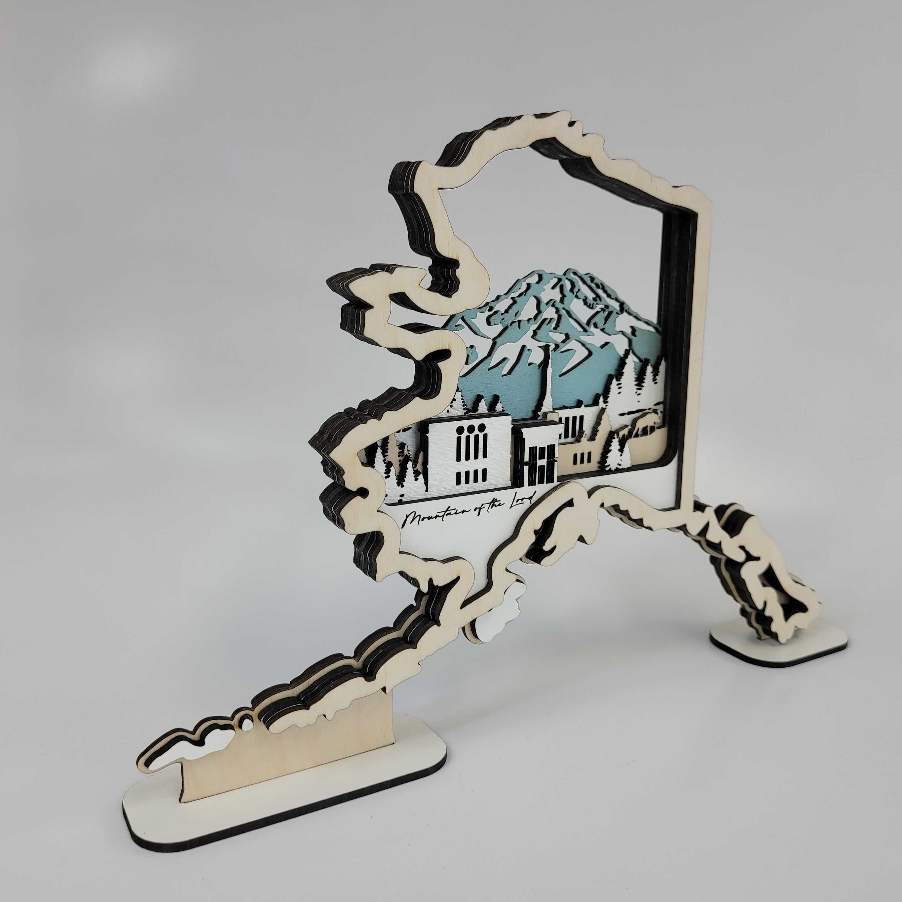 Anchorage Alaska Temple, LDS Customized Temple State Sign, Laser Cut ...