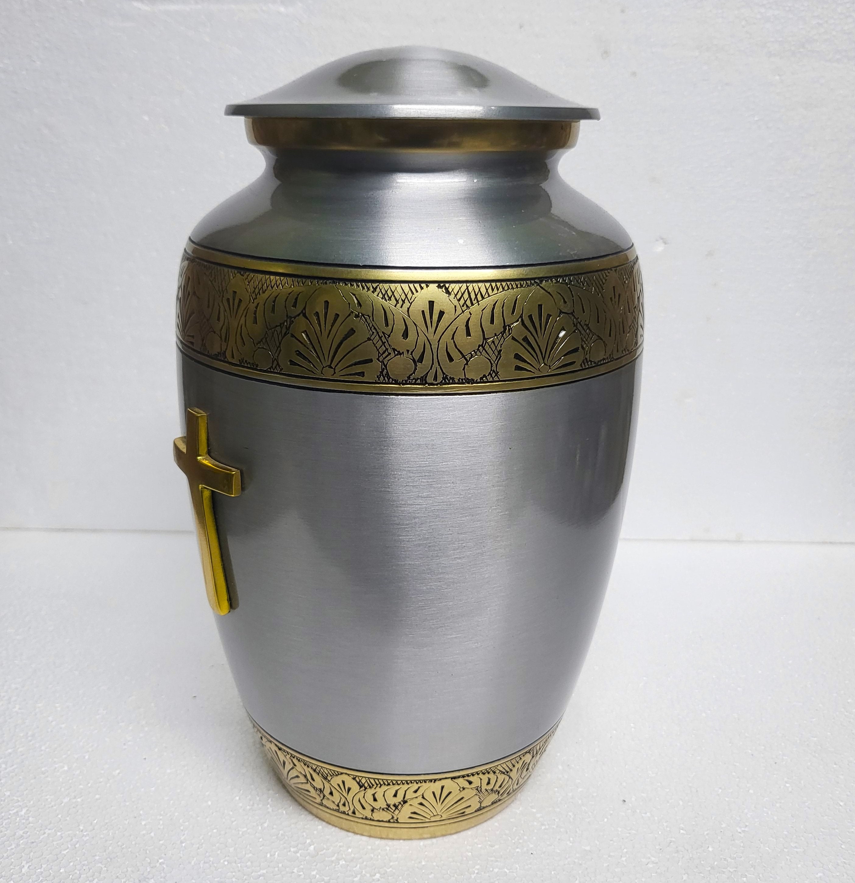 Sacred Christ Cross Cremation Memorial Urn for Human Ashes for Adult, Memorial Ashes Urn Large ...