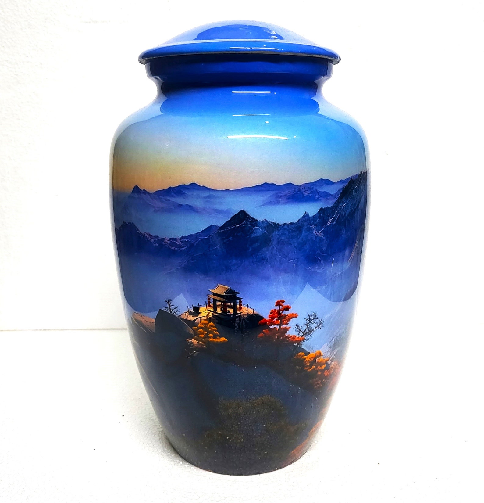 Ancient Japanese Shinto Temple Scenery Design for Human Ashes Adult ...