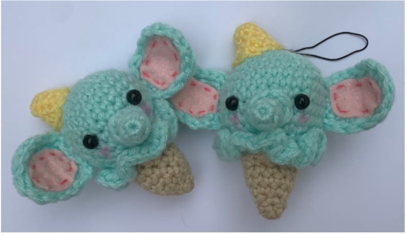 Crochet Dumbo Keychain Crochet Pattern Amigurumi Elephant - Etsy