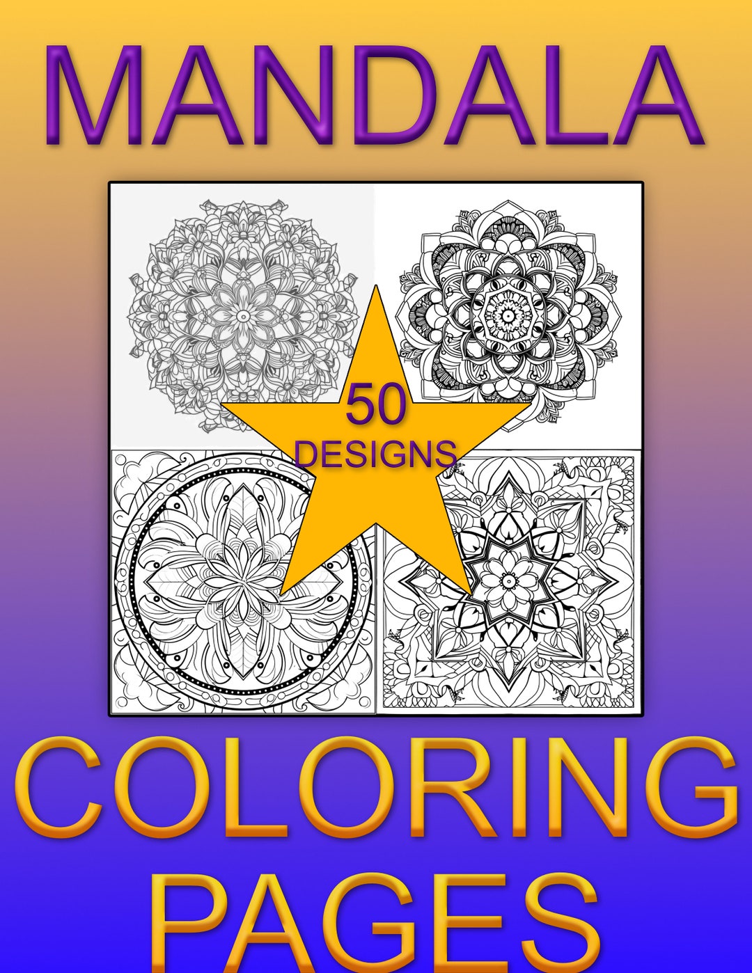 Digital Coloring Pages Mandala Coloring Pages for Adults Digital ...