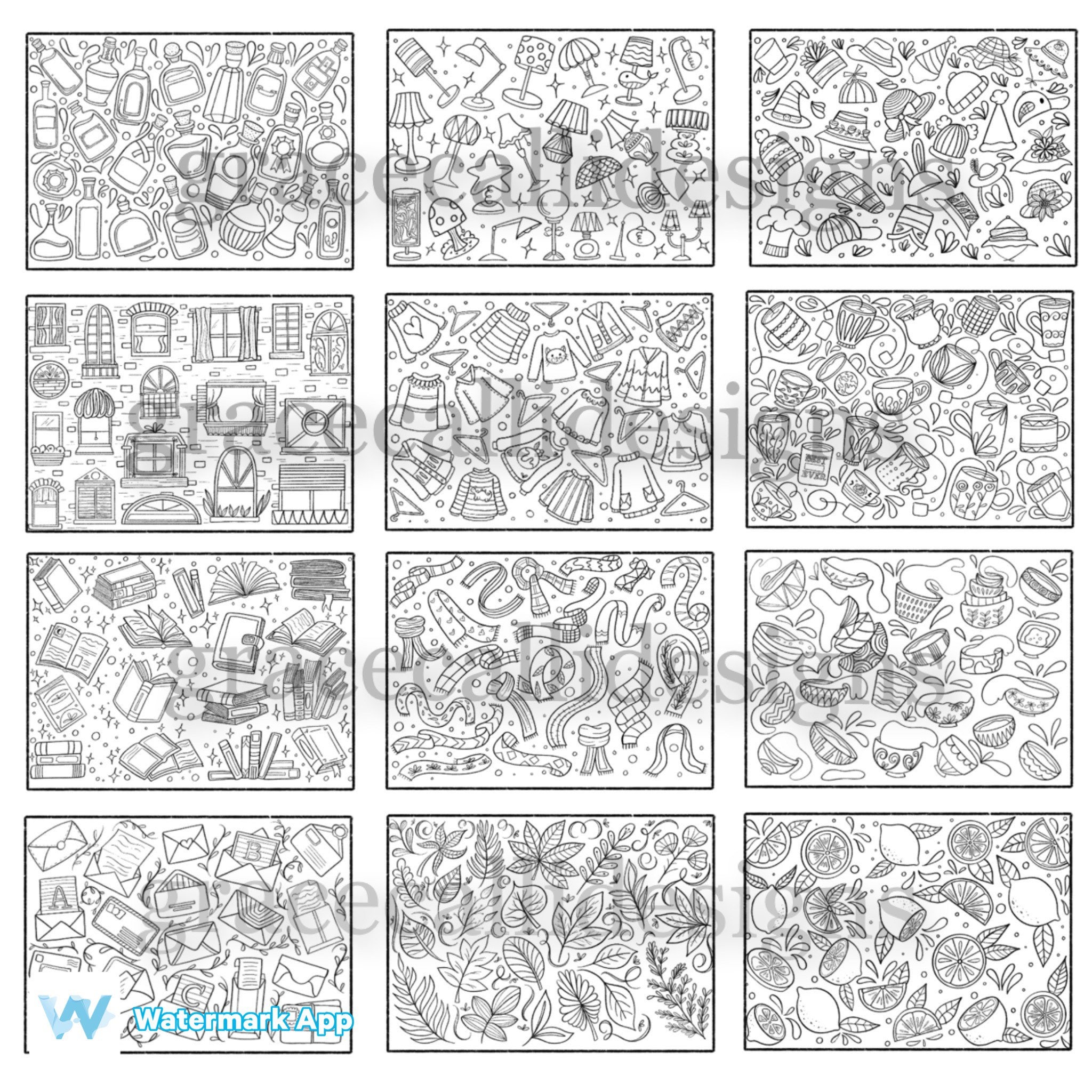 Complete: 100 Days of Coloring Doodle Pages - Etsy