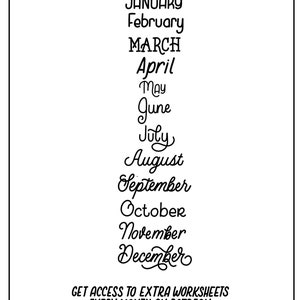 12 Handwriting Styles for 12 Months Workbook (PDF and Procreate) - Etsy