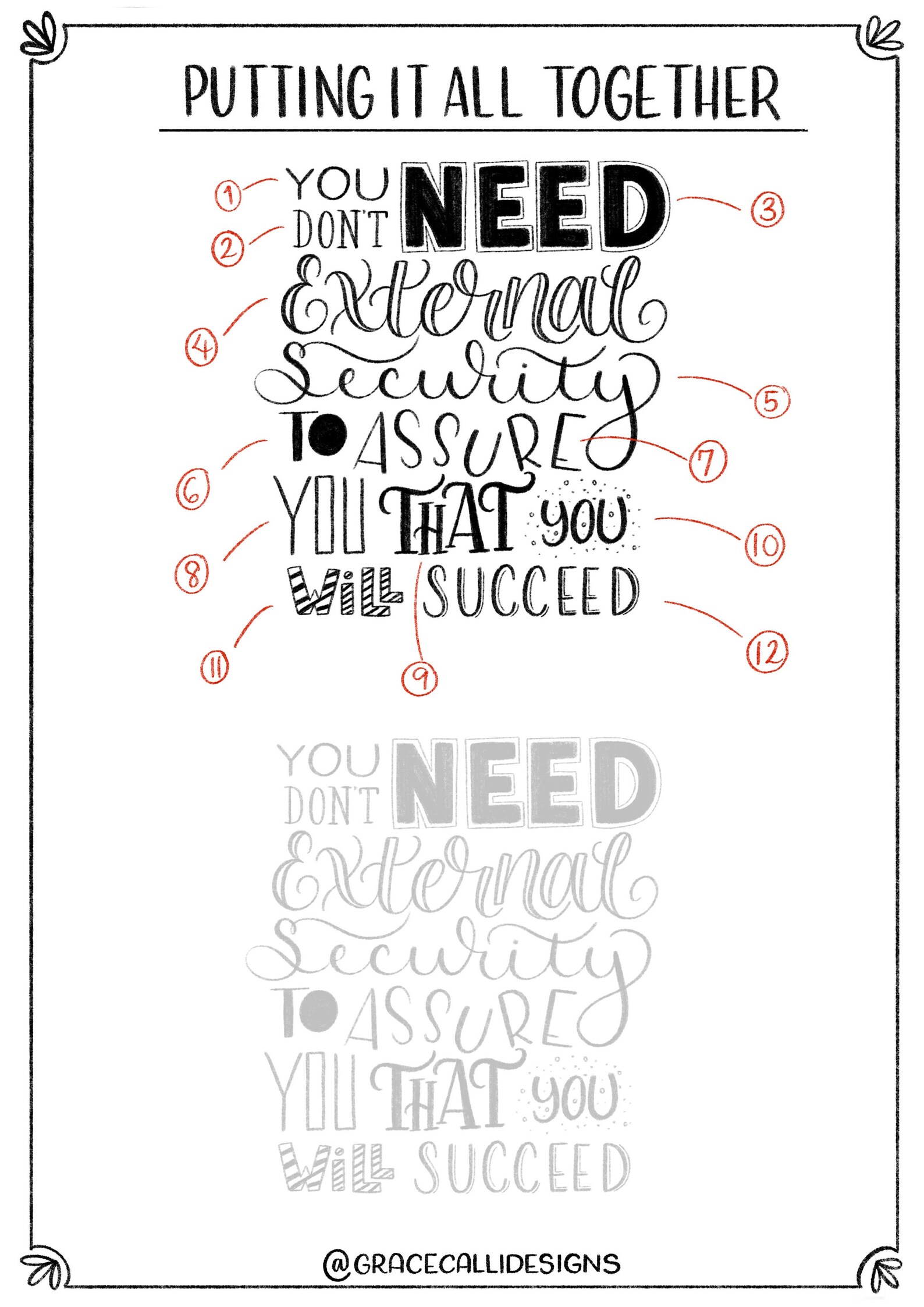 Creative Lettering Workbook (combining Doodles, Letters and Mixing ...