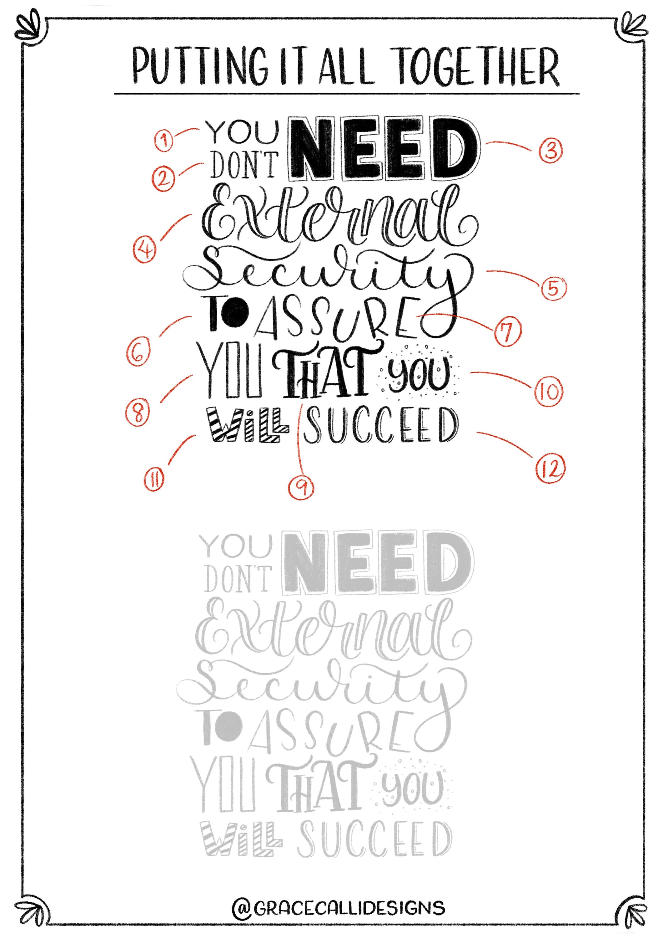 Creative Lettering Workbook (combining Doodles, Letters and Mixing ...