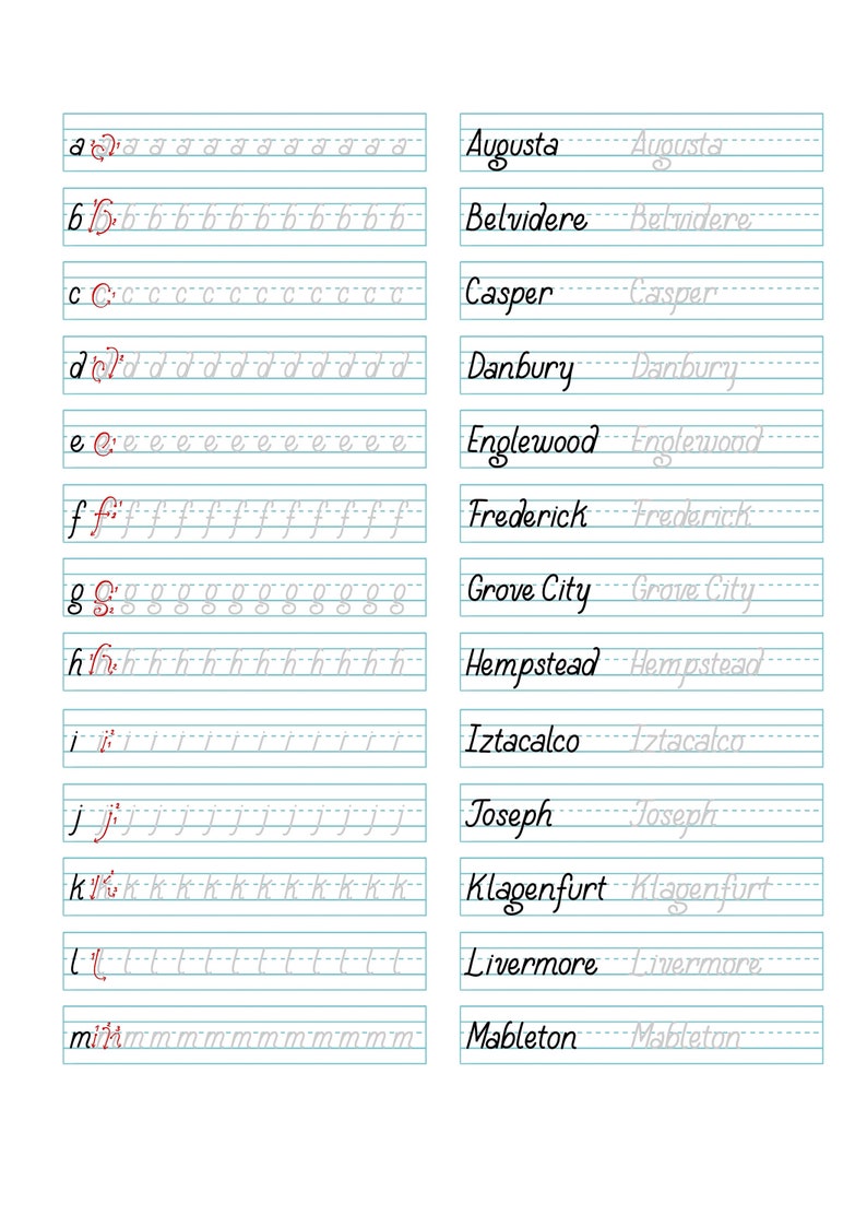12 Handwriting Styles for 12 Months Workbook (PDF and Procreate) - Etsy
