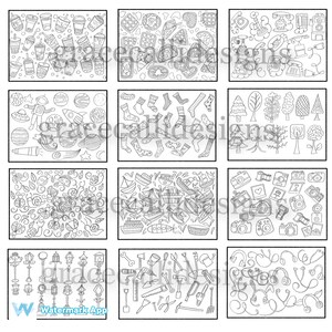 Complete: 100 Days of Coloring Doodle Pages - Etsy